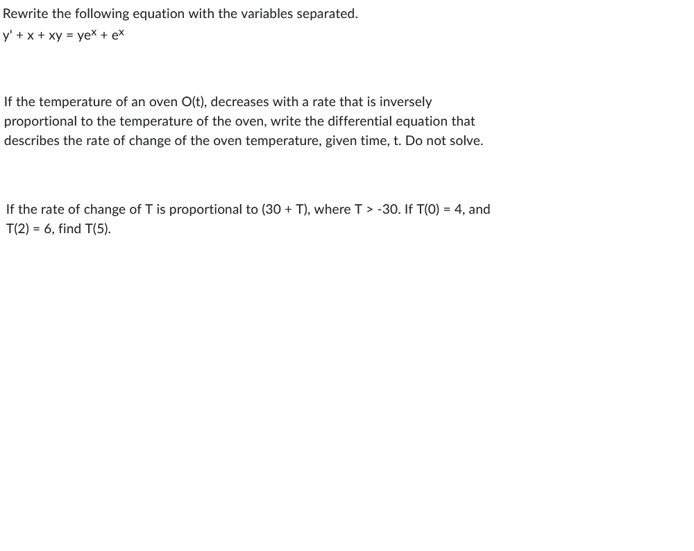 Solved Rewrite the following equation with the variables | Chegg.com
