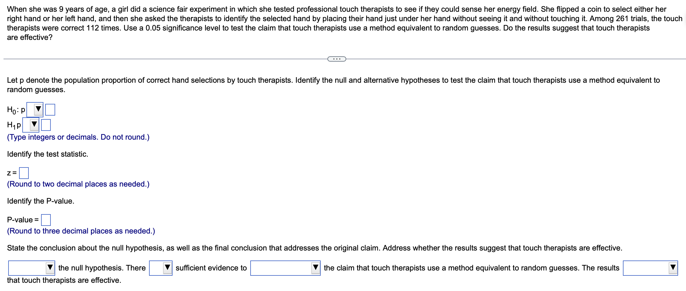 Solved are effective? random guesses. H0:p H1p (Type | Chegg.com