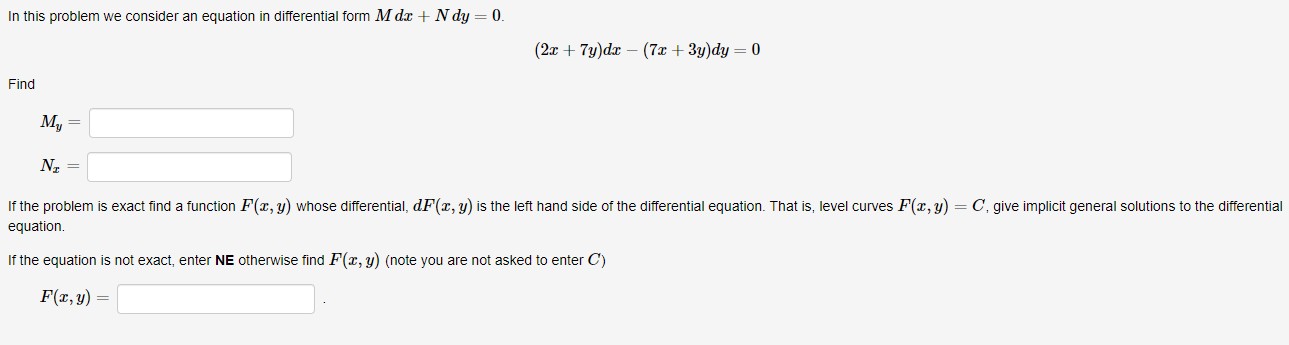 Solved In this problem we consider an equation in | Chegg.com