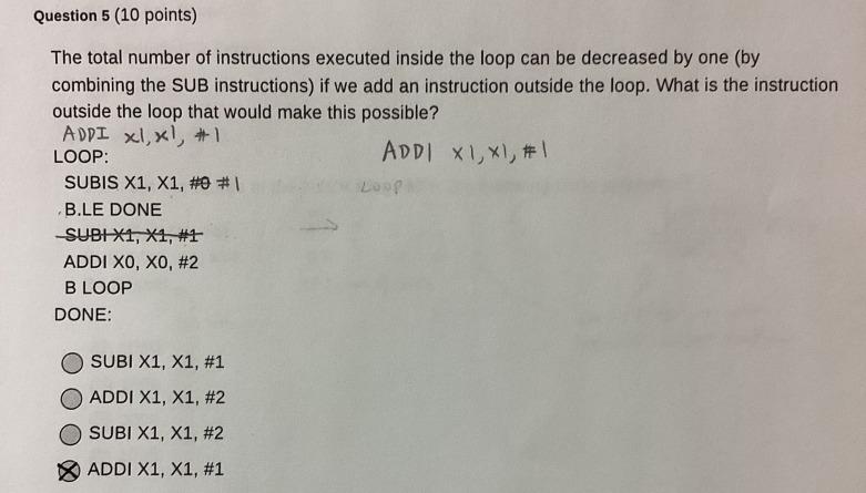 Solved The total number of instructions executed inside the | Chegg.com