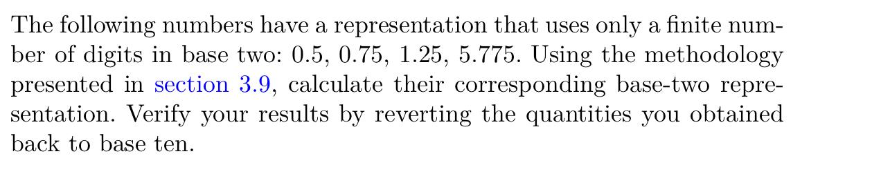 The following numbers have a representation that uses | Chegg.com