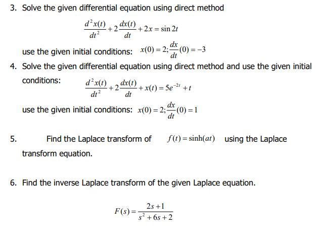 Solved 3. Solve the given differential equation using direct | Chegg.com