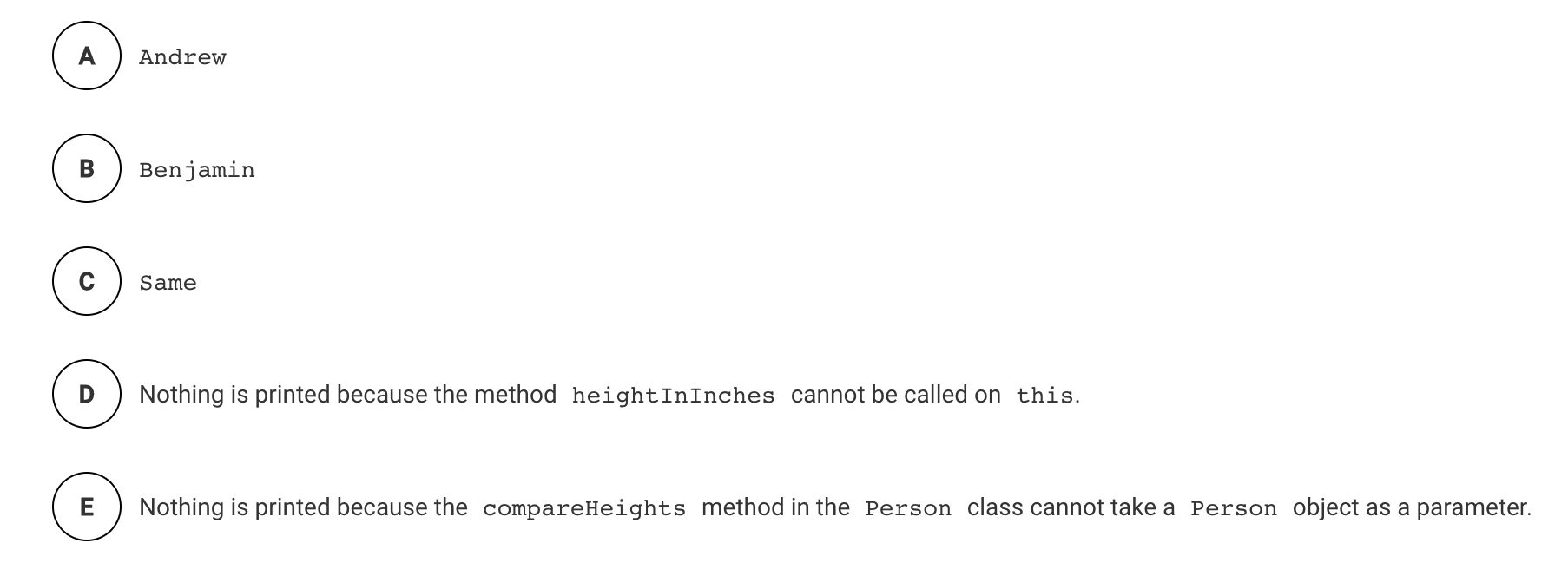 Solved Consider the following class definition. public class | Chegg.com
