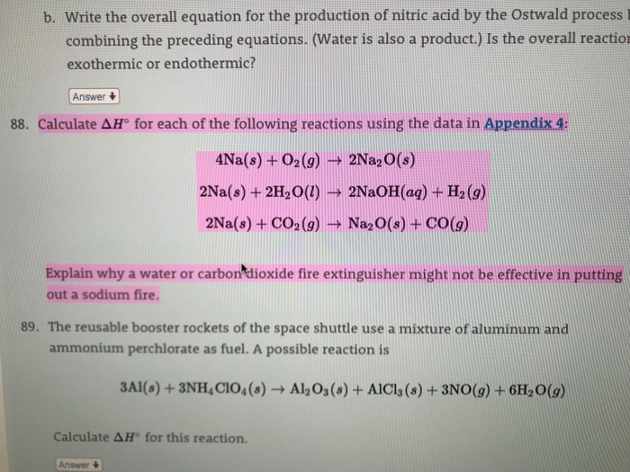 b. Write the overall equation for the production of | Chegg.com