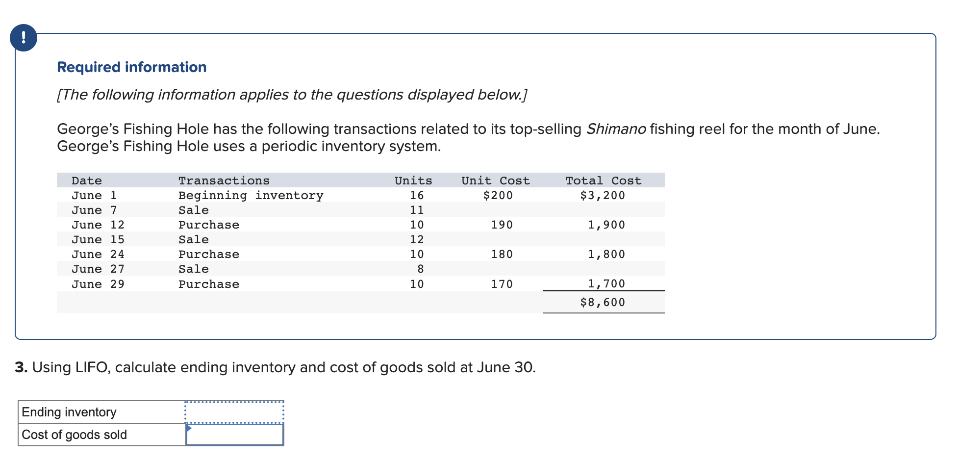 Solved Required information [The following information | Chegg.com