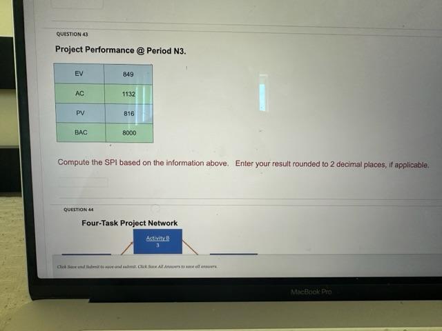 Solved Project Performance @ Period N3. Compute the SPI | Chegg.com