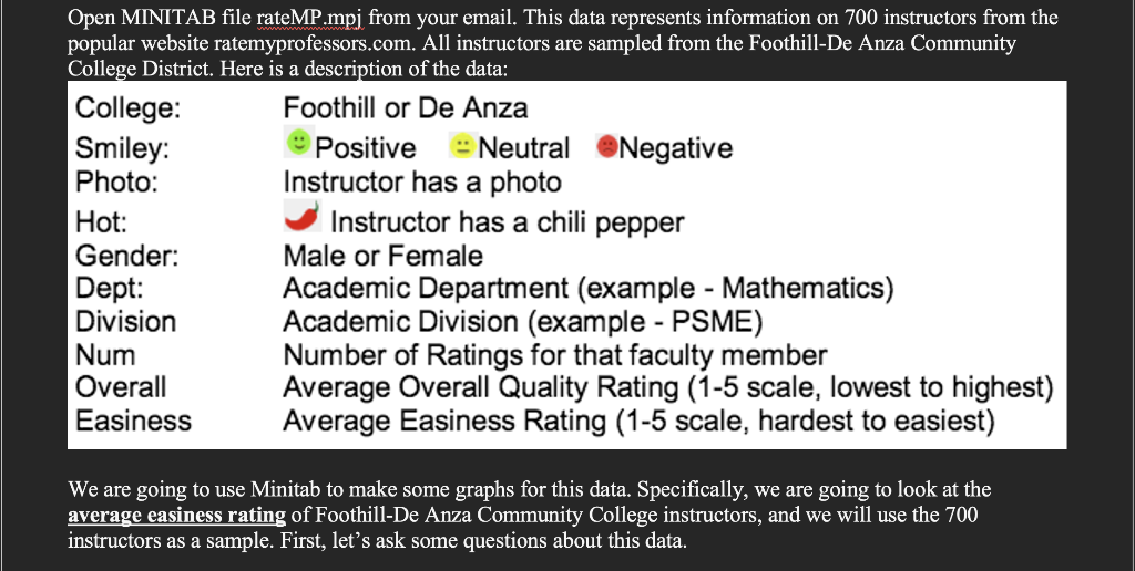 Open MINITAB file rateMP.mpj from your email. This | Chegg.com