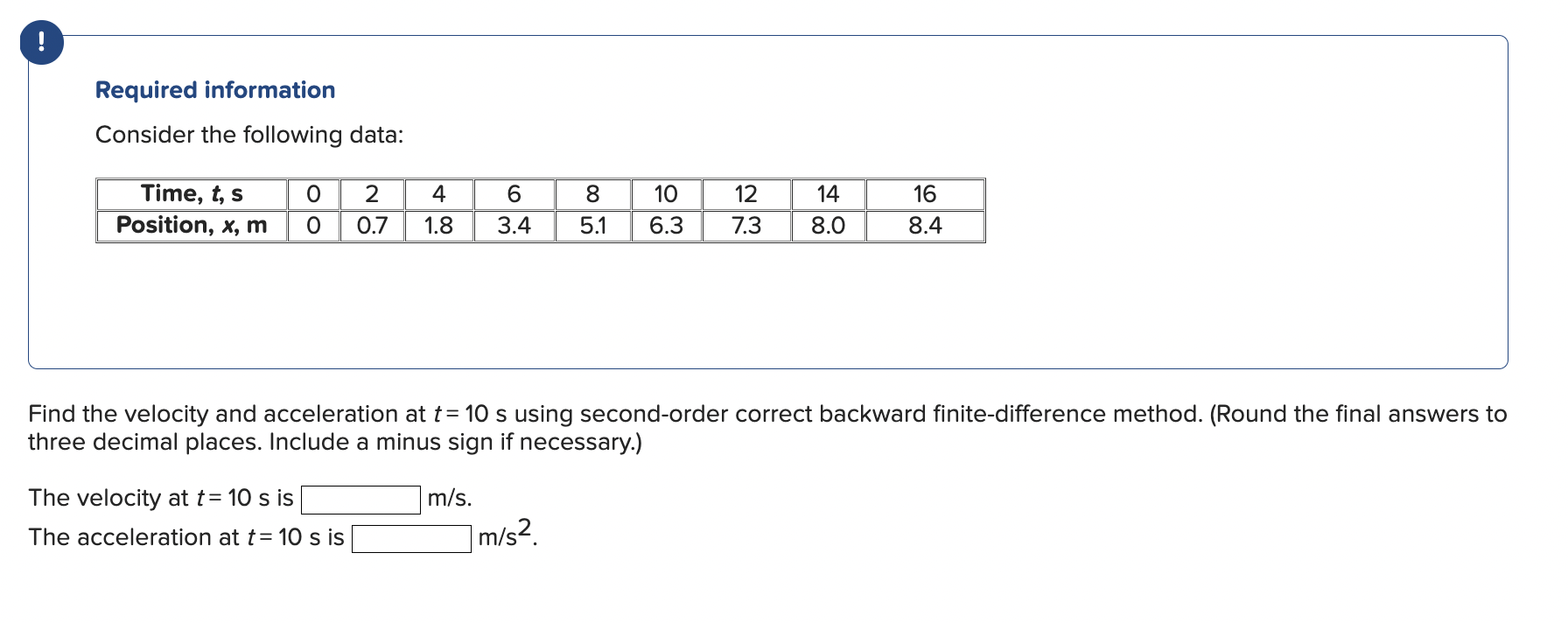 Solved Required information Consider the following data: E | Chegg.com