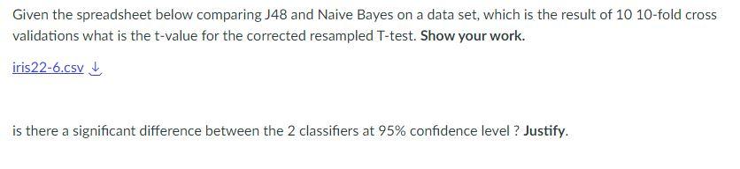 Solved Given the spreadsheet below comparing ┘48 and Naive | Chegg.com