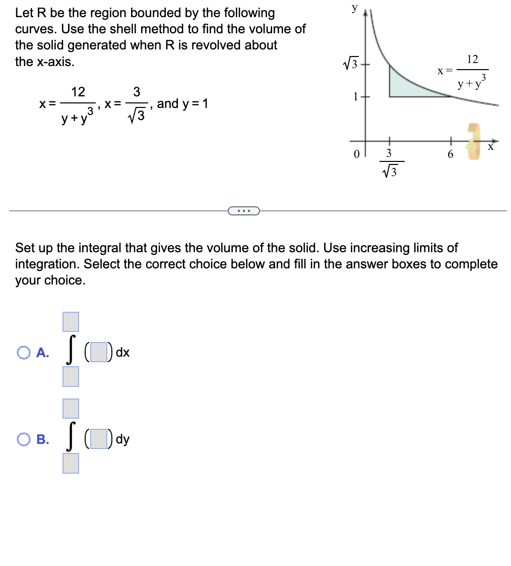 Solved Let R be the region bounded by the following curves. | Chegg.com