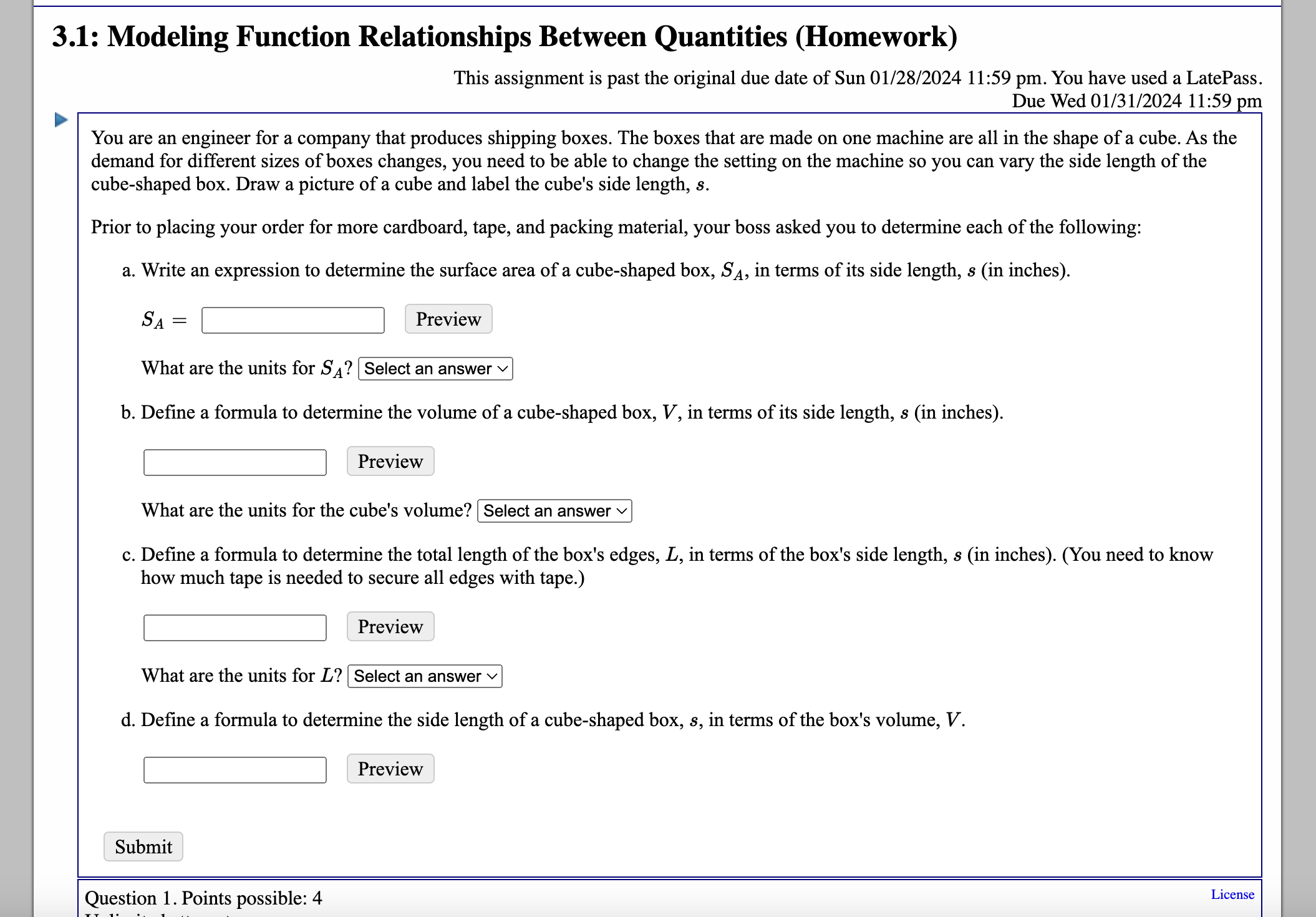 Solved 3.1: Modeling Function Relationships Between | Chegg.com