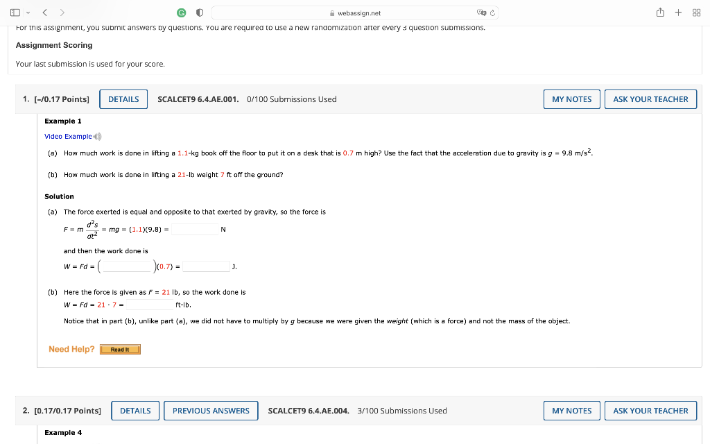 Solved tor this assignment, you submit answers by questions, | Chegg.com