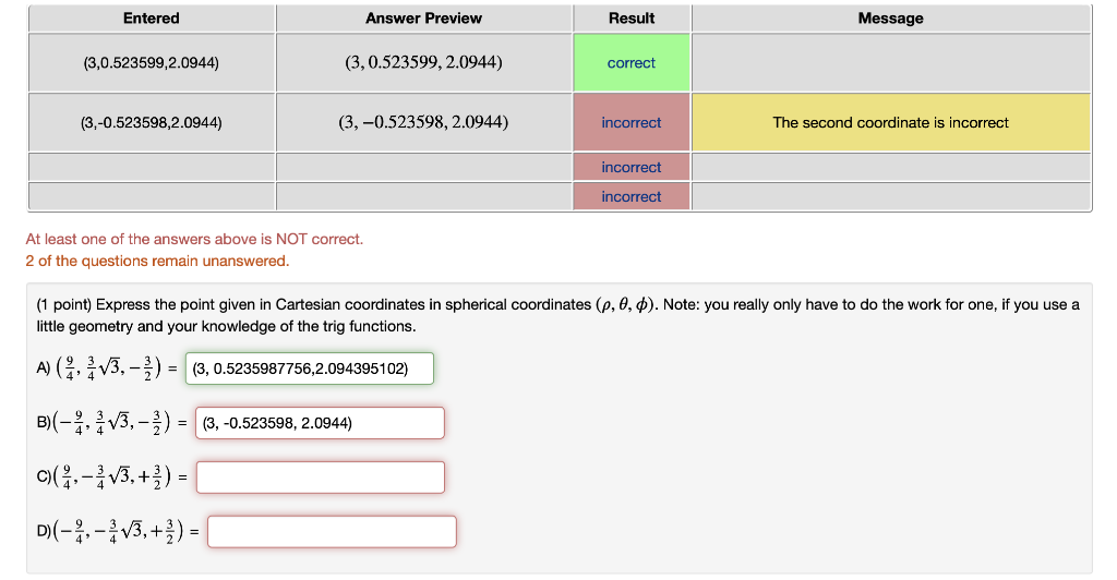 Solved Entered Answer Preview Result Message | Chegg.com