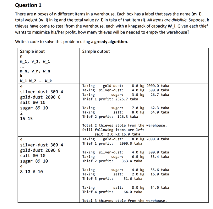 Solved Question 1 There are n boxes of n different items in | Chegg.com
