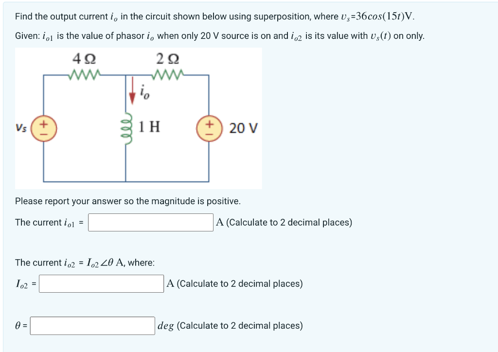 Solved Find the output current io in the circuit shown below | Chegg.com