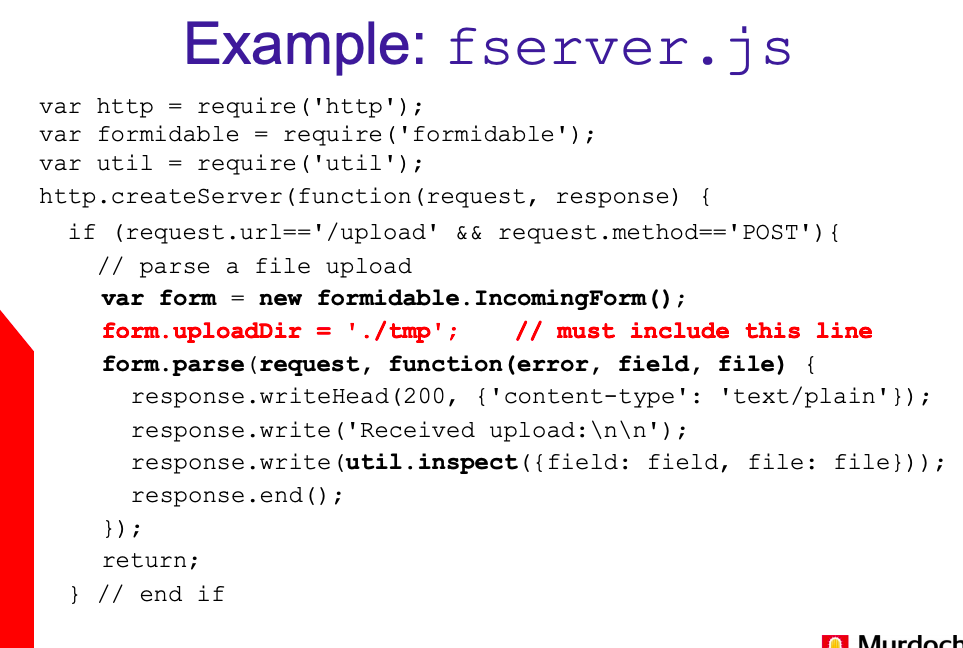 5. a. Review and code the fserver.js script and | Chegg.com