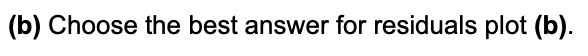 Solved Tell what each of the residual plots to the right | Chegg.com