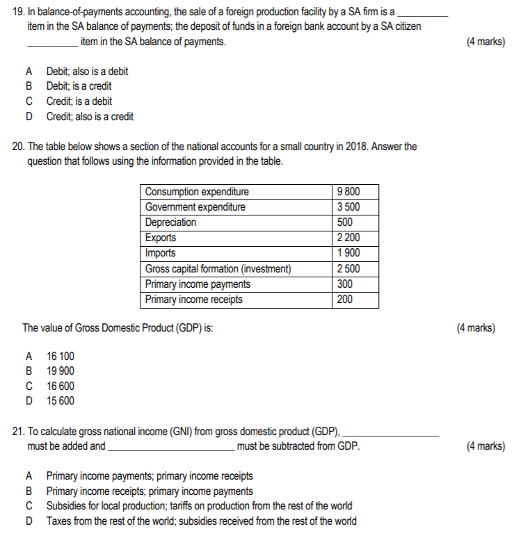 Solved Choose the most appropriate answer. Write down | Chegg.com