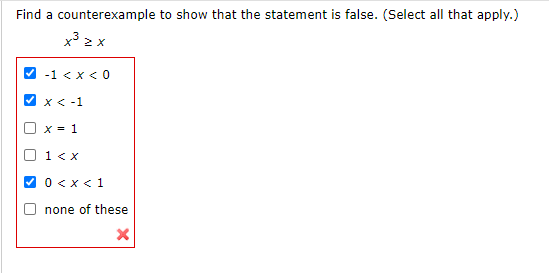 Solved Find a counterexample to show that the statement is | Chegg.com