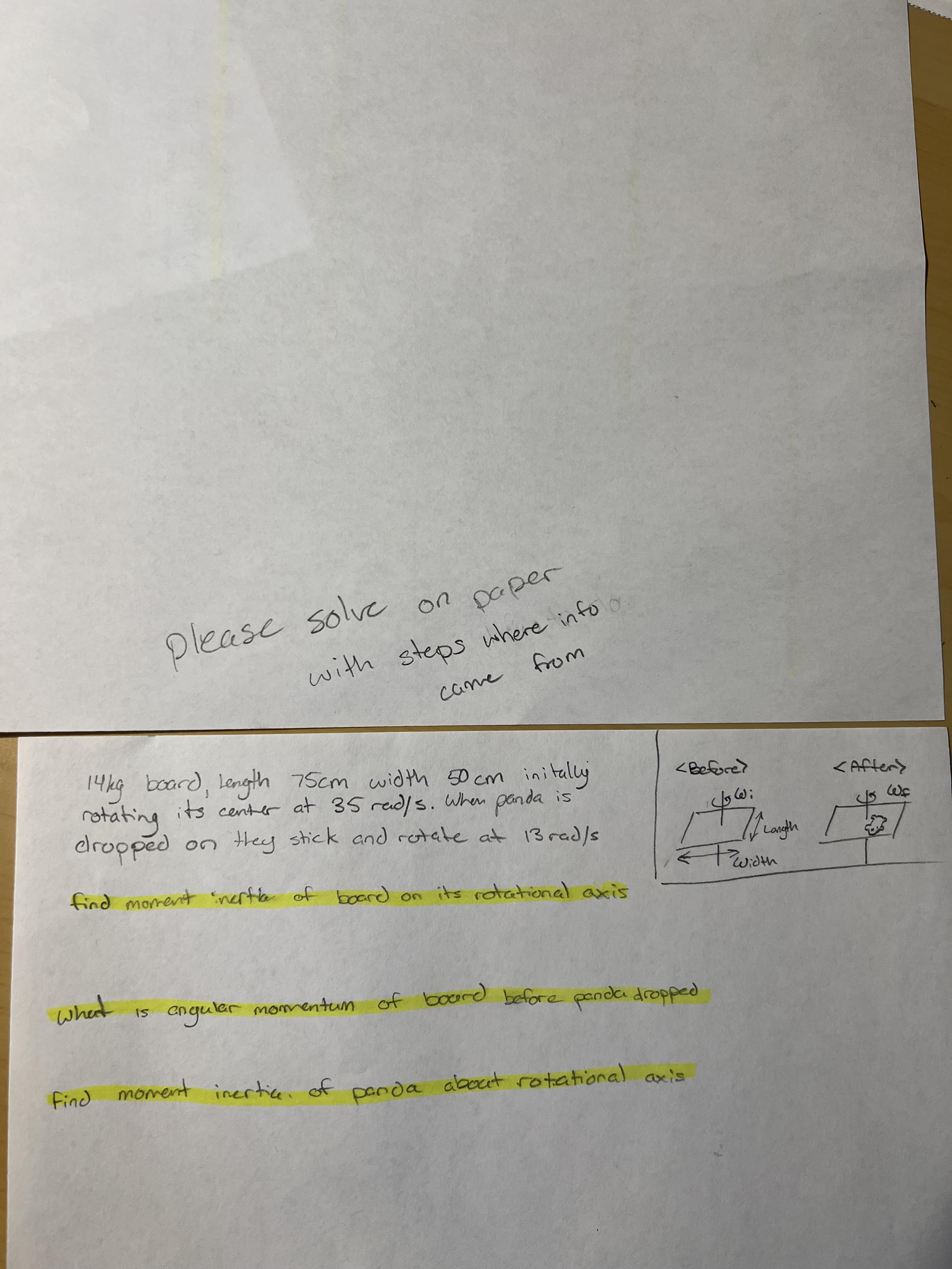 Solved please solve on paper with steps where info came from | Chegg.com