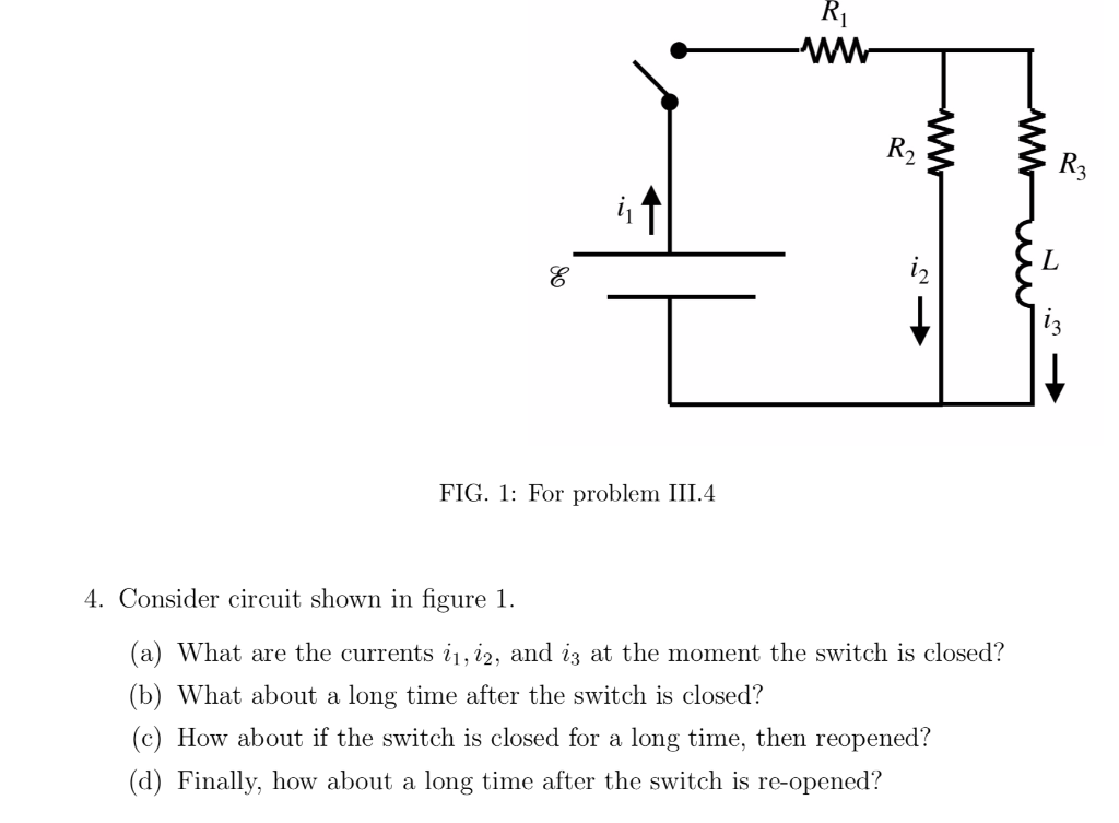 Solved R2 R3 FIG. 1: For problem III.4 4. Consider circuit | Chegg.com