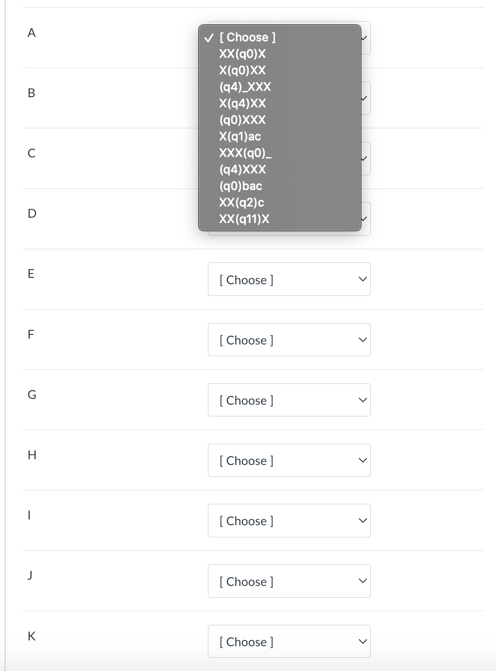 Solved Put the IDs in order for tracing the input string bac | Chegg.com