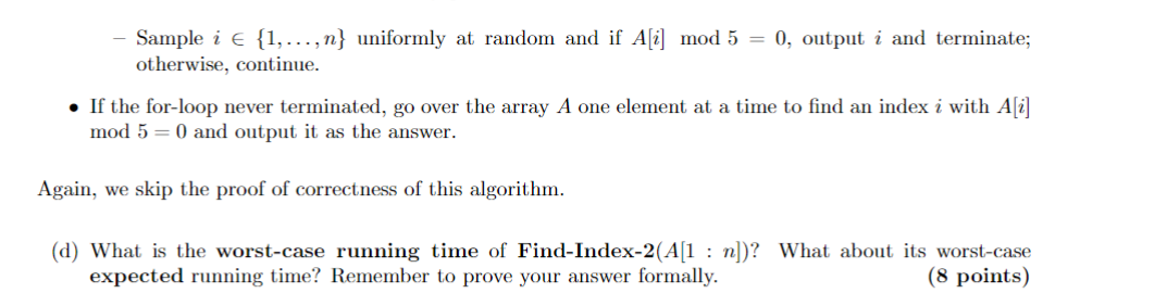 Solved Problem 2 Suppose We Have An Array A 1n Which 7967