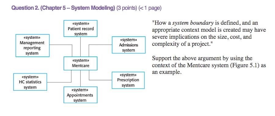 Question 2. (Chapter 5 - System Modeling) (3 points) | Chegg.com