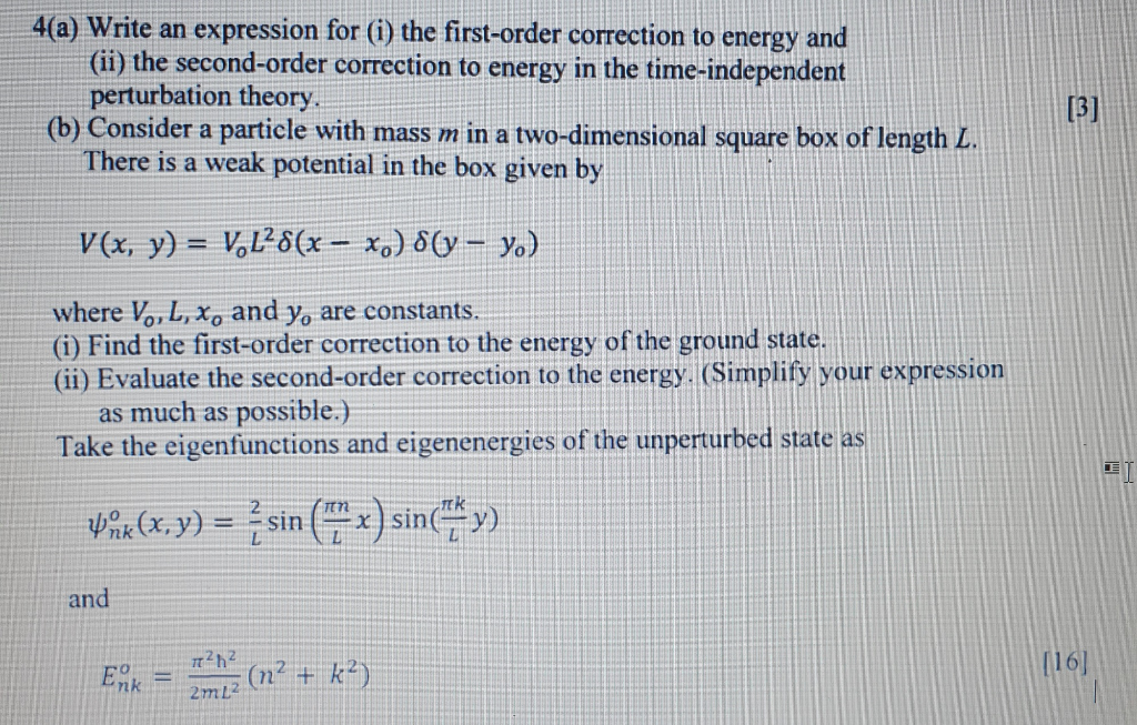 Solved 4(a) Write an expression for (i) the first-order | Chegg.com