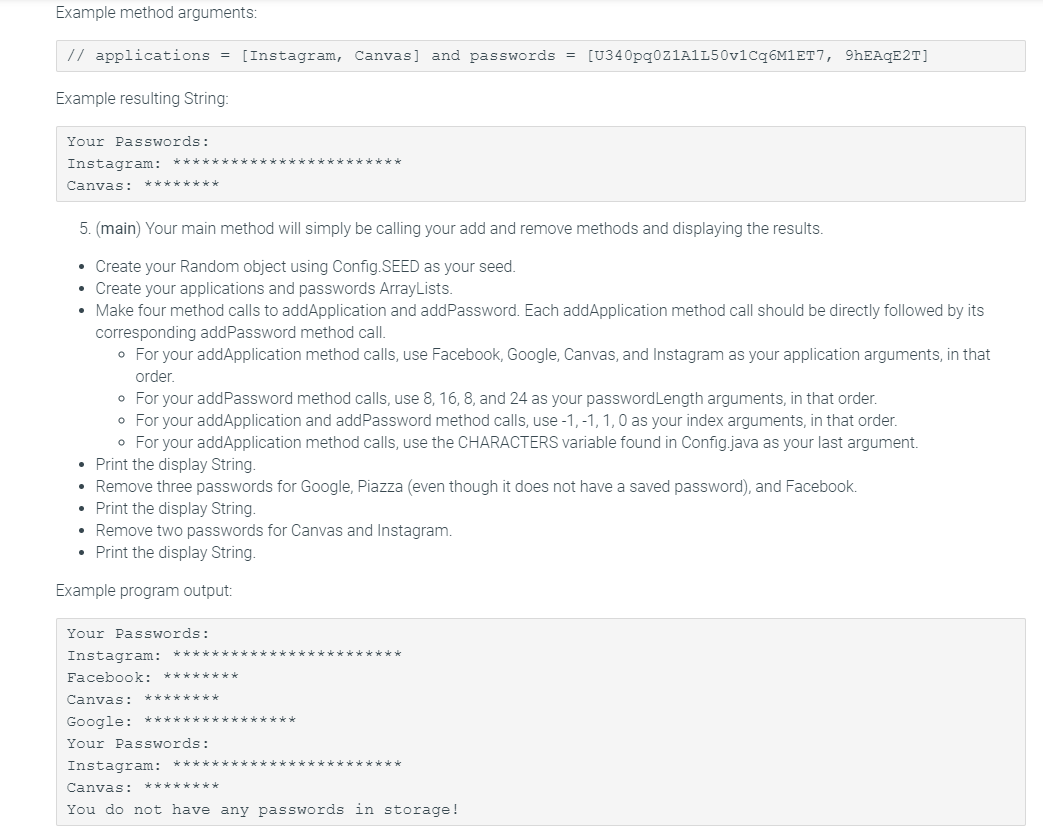 You will create a random password generator that | Chegg.com