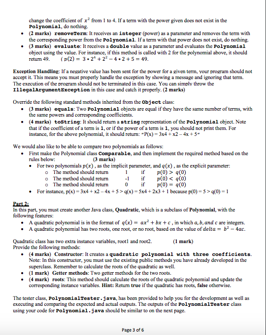 Solved Part 1 A polynomial is an expression consisting of a | Chegg.com