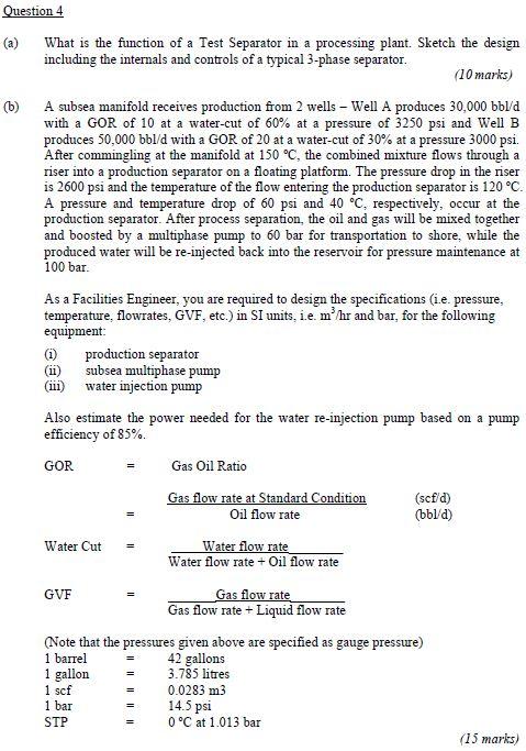 Solved Question 4 (a) (b) What is the function of a Test | Chegg.com