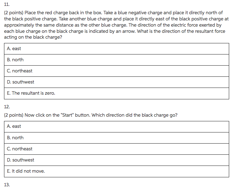 Solved 11. (2 points) Place the red charge back in the box. | Chegg.com