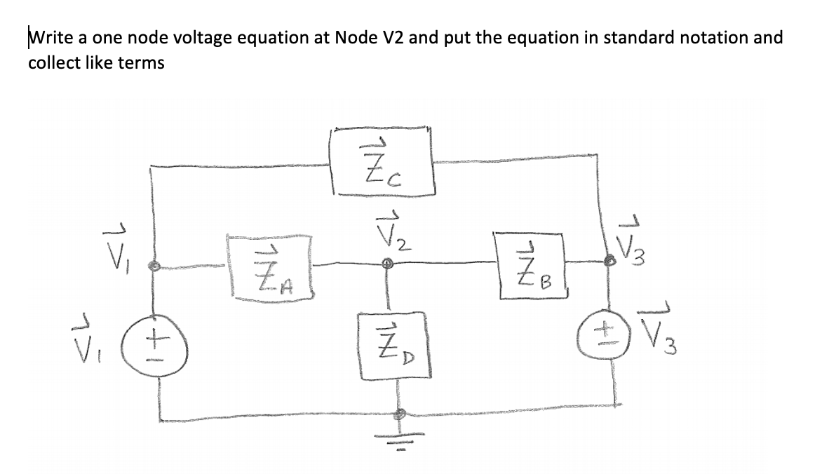 Solved Write a a one node voltage equation at Node V2 and | Chegg.com