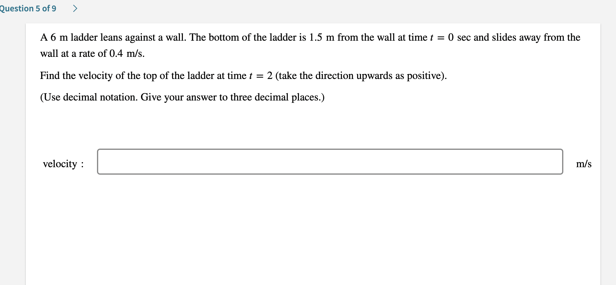 Solved A 6 m ladder leans against a wall. The bottom of the | Chegg.com