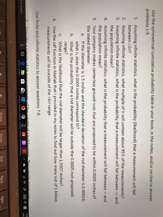 Solved Use the symmetrical cumulative probability table in | Chegg.com