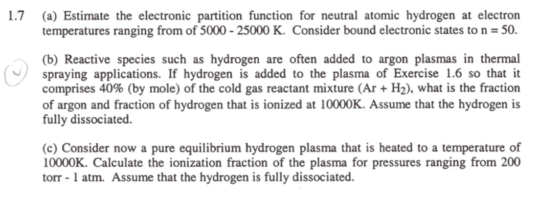 Solved (a) Estimate the electronic partition function for | Chegg.com
