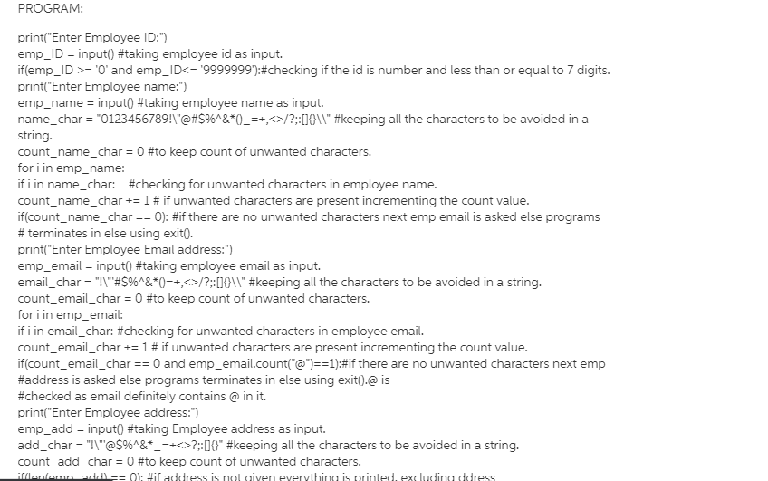 Solved When i uploded a python program i made sure i | Chegg.com