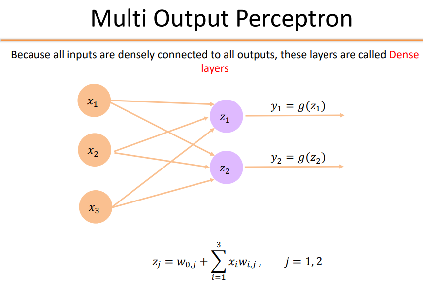 Solved For the multi output perceptron as shown in Slide 19 | Chegg.com