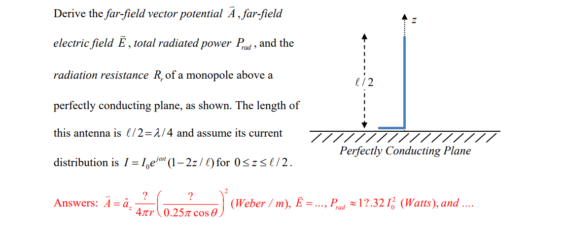 Solved Derive the far-field vector potential A, far-field | Chegg.com