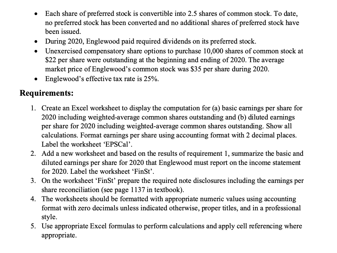 Solved Learning Objectives 1 Create Excel Worksheet 2 Use 
