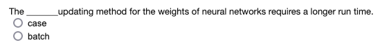 Solved The updating method for the weights of neural | Chegg.com