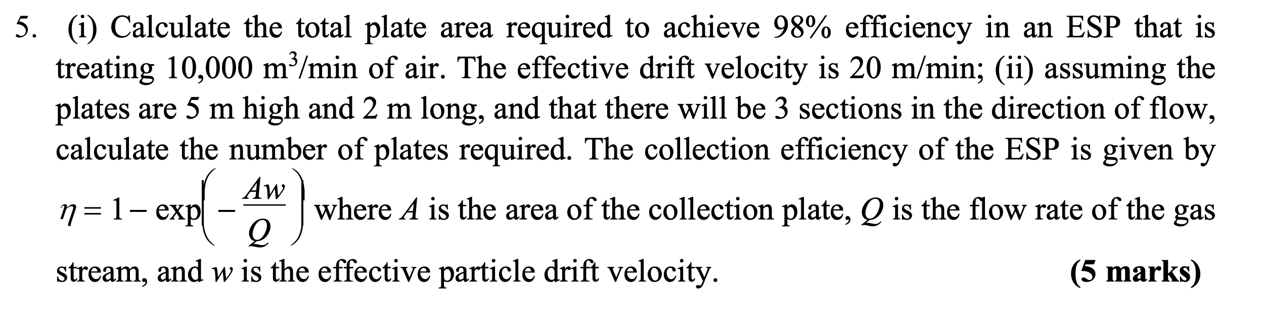 Solved (i) Calculate the total plate area required to | Chegg.com