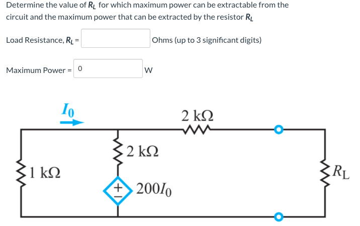 Solved Determine the value of RL for which maximum power can | Chegg.com