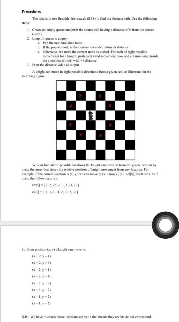Solved Question: Find the shortest distance (minimum number | Chegg.com