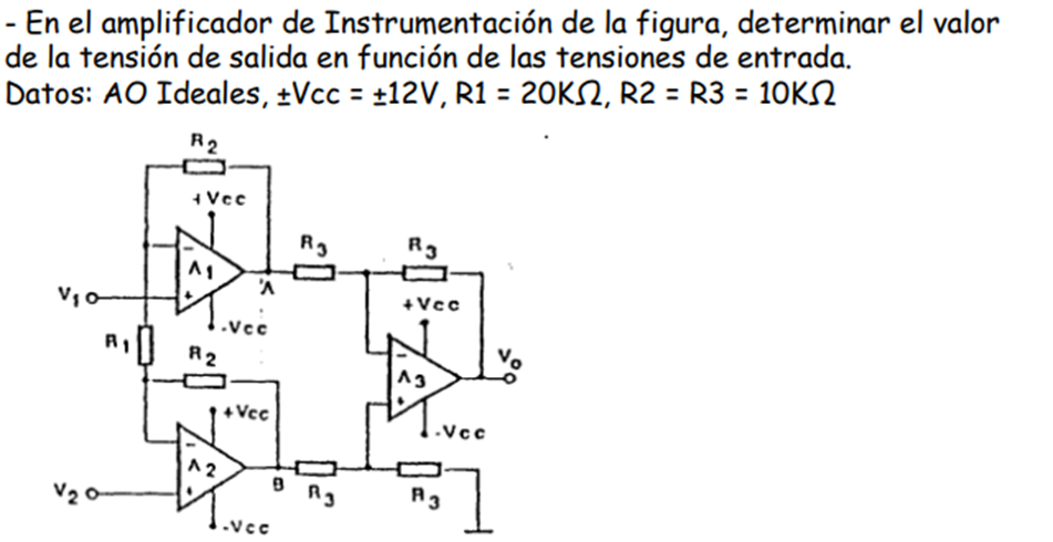 Solved In the Instrumentation amplifier in the figure, | Chegg.com