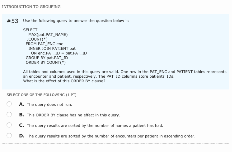 Solved INTRODUCTION TO GROUPING #49 In the context of the | Chegg.com