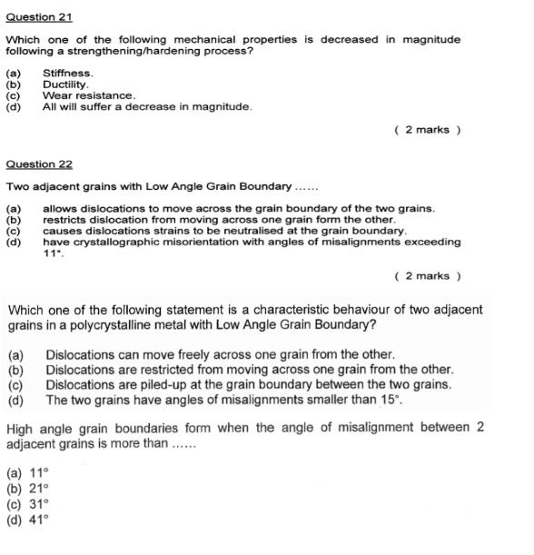 Solved Question 21 The Hall-Petch equation describes the | Chegg.com