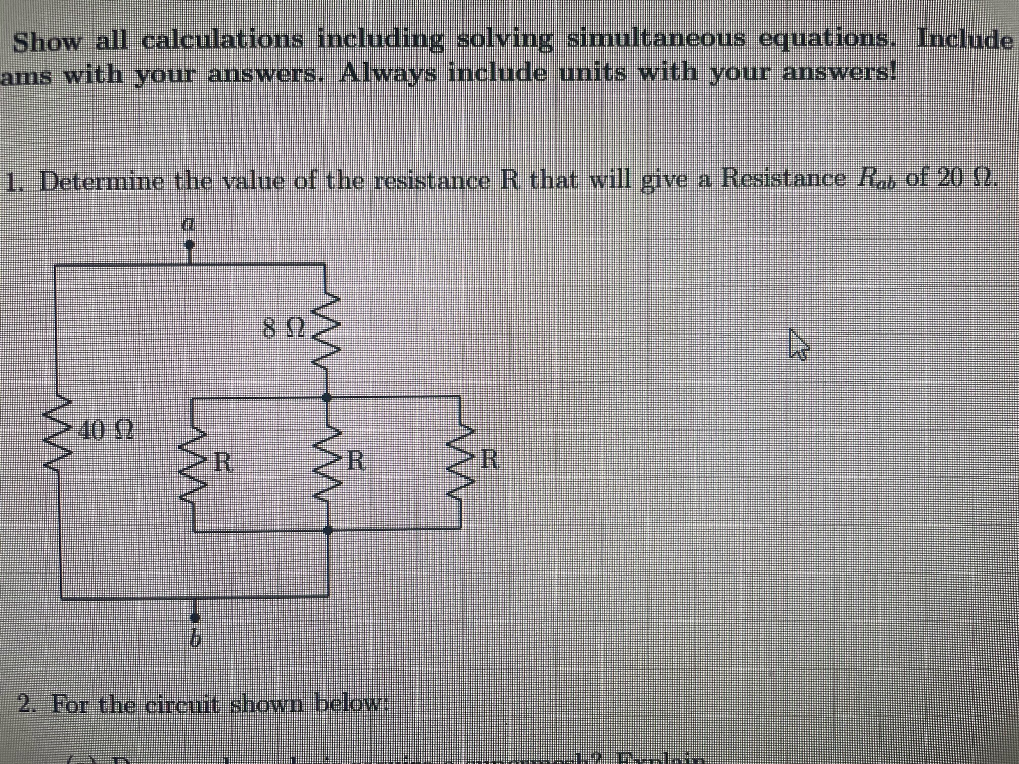 Solved Show all calculations including solving simultaneous | Chegg.com