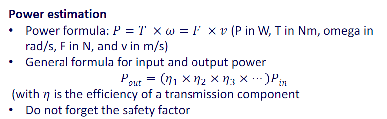 Solved Power estimation: Given the power transmission of | Chegg.com